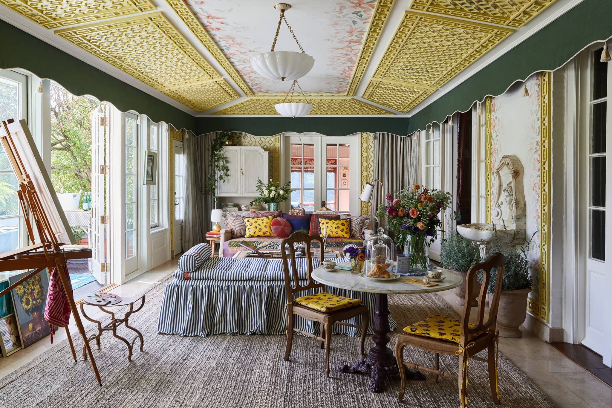 House Beautiful Whole Home Vibrant Sunroom - Centered by Design